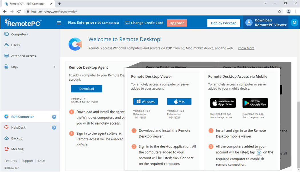 RDP Connector for Remote Desktop Connections